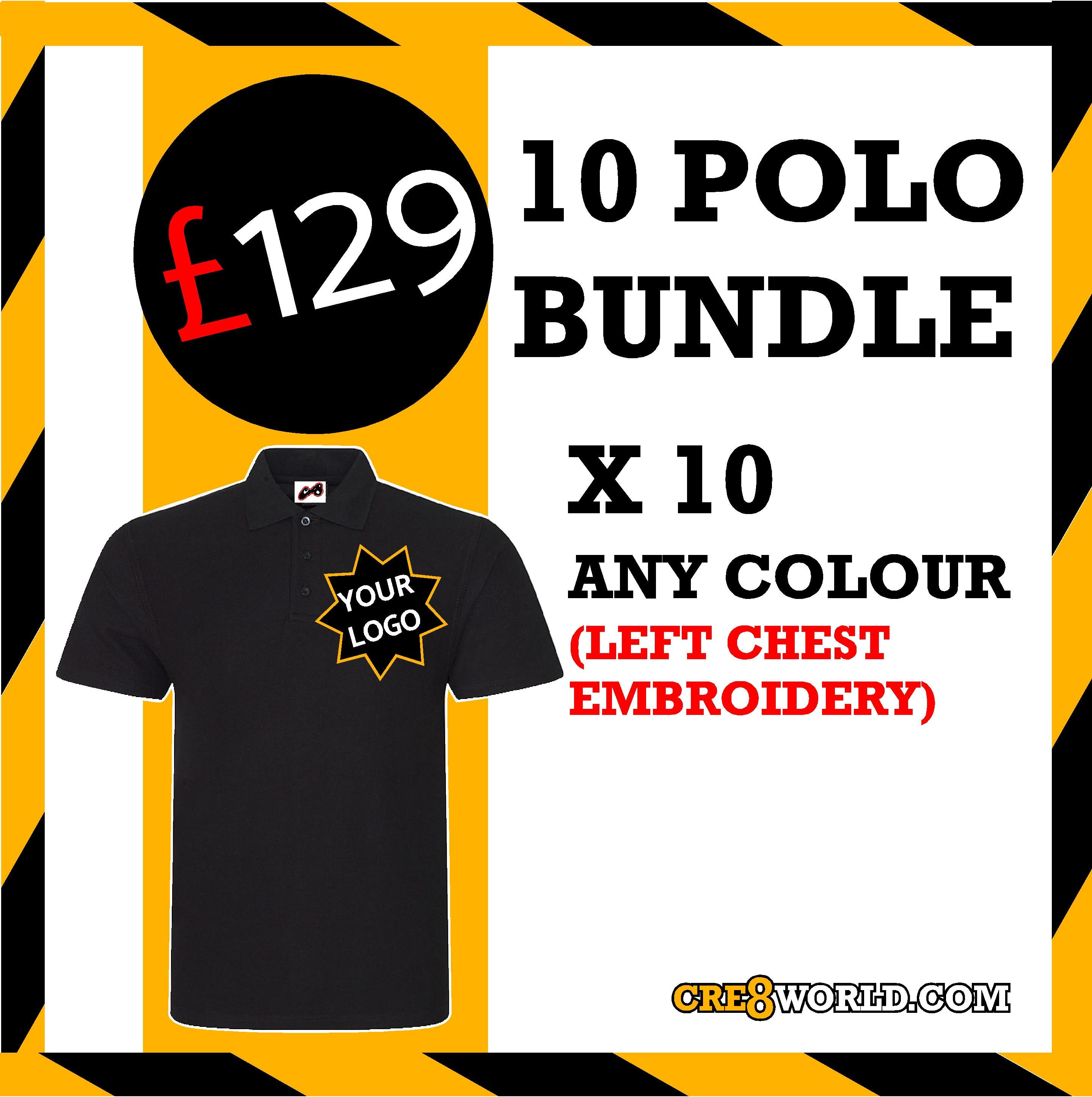 10 Polo Shirt Bundle
